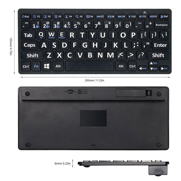 2.4G Wireless Large Print Letters Keyboard EA2212 – Ergoage – Your ...